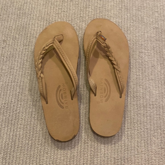 Rainbow | Shoes | Braided Rainbow Flip Flops | Poshmark